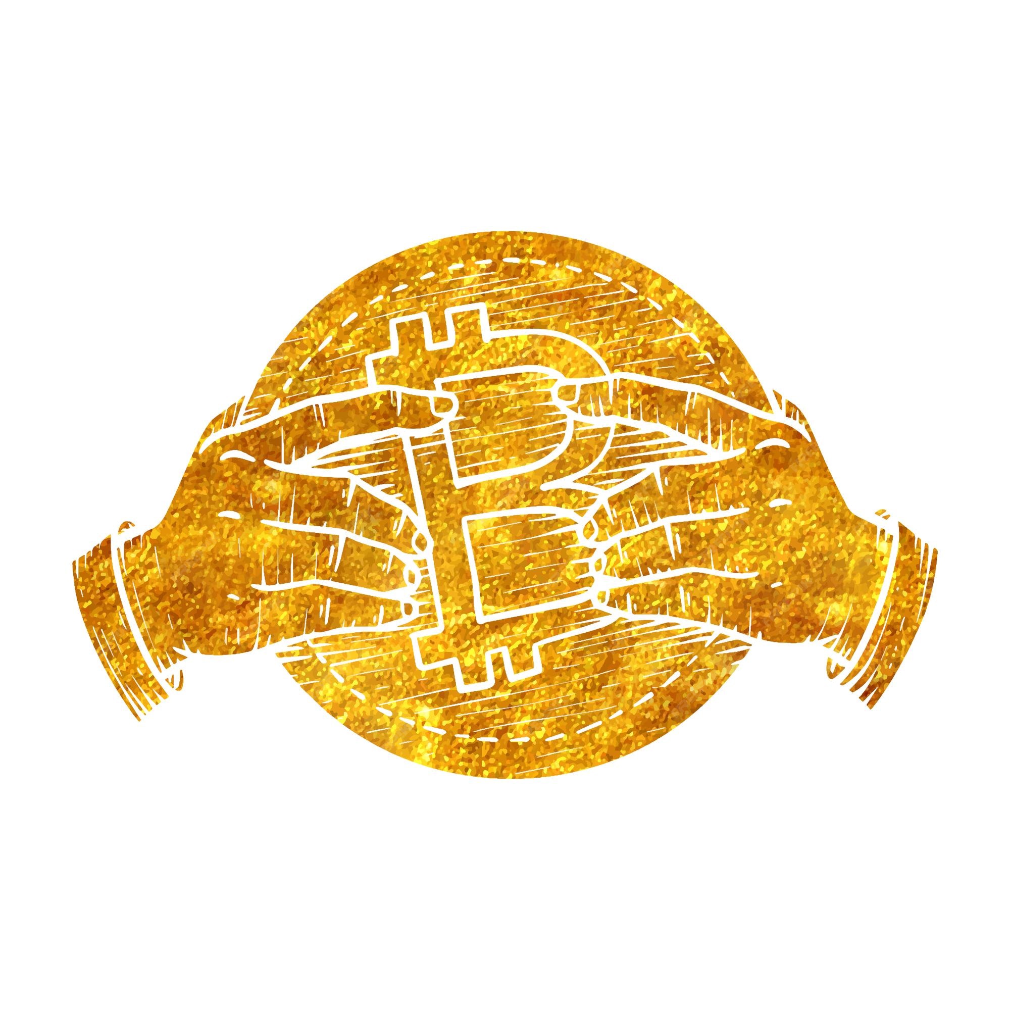 Mão segurando a moeda bitcoin em ilustração vetorial de textura de ... Mão segurando a moeda bitcoin em ilustração vetorial de textura de ...