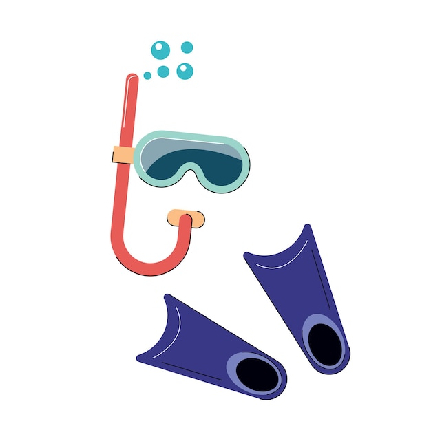 Máscara de snorkel máscara de mergulho ilustração vetorial isolada ... Máscara de snorkel máscara de mergulho ilustração vetorial isolada ...