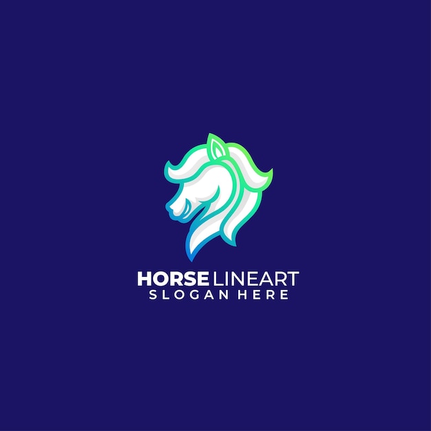 Modelo de arte de linha de design de logotipo de cavalo de cabeça ... Modelo de arte de linha de design de logotipo de cavalo de cabeça ...