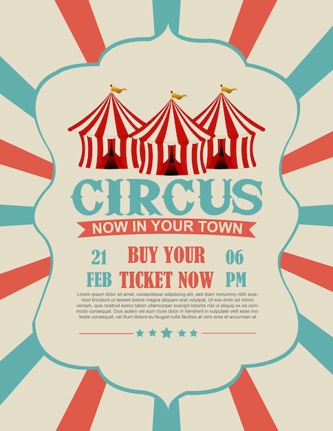 Modelo de cartaz de convite para um espetáculo de circo | Vetor Premium Modelo de cartaz de convite para um espetáculo de circo | Vetor Premium