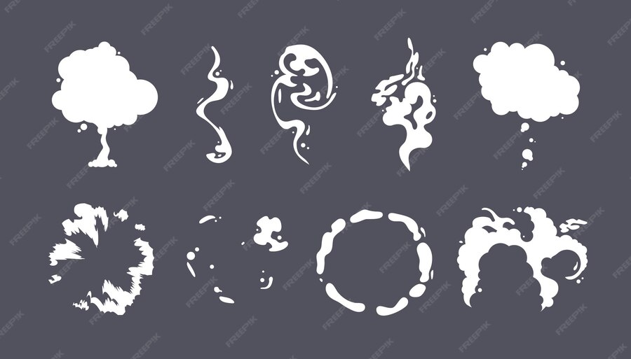 Modelo De Efeitos Especiais Conjunto De Fumaça Vetorial Nuvens De Vapor