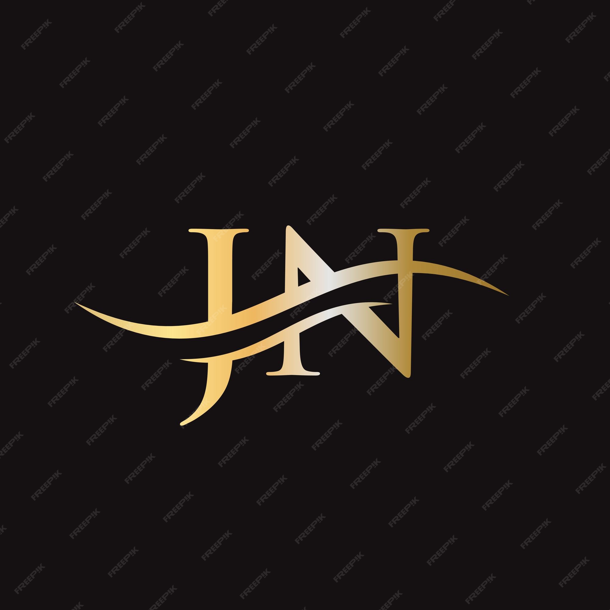 Modelo de vetor de logotipo vinculado de letra jn inicial design de ... Modelo de vetor de logotipo vinculado de letra jn inicial design de ...