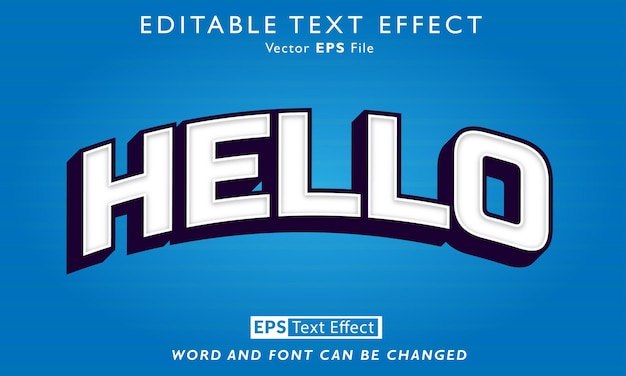 Olá efeito de texto | Vetor Premium Olá efeito de texto | Vetor Premium
