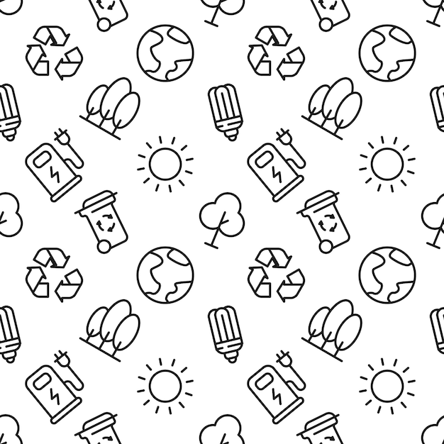 Padrão vetorial contínuo de elementos de ecologia para sites que ... Padrão vetorial contínuo de elementos de ecologia para sites que ...