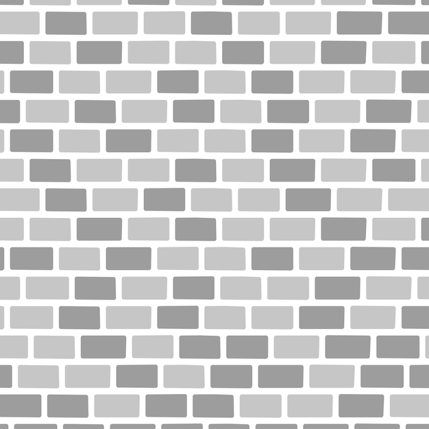 Parede Com Fundo De Vetor De Tijolos Cinza Vetor Premium