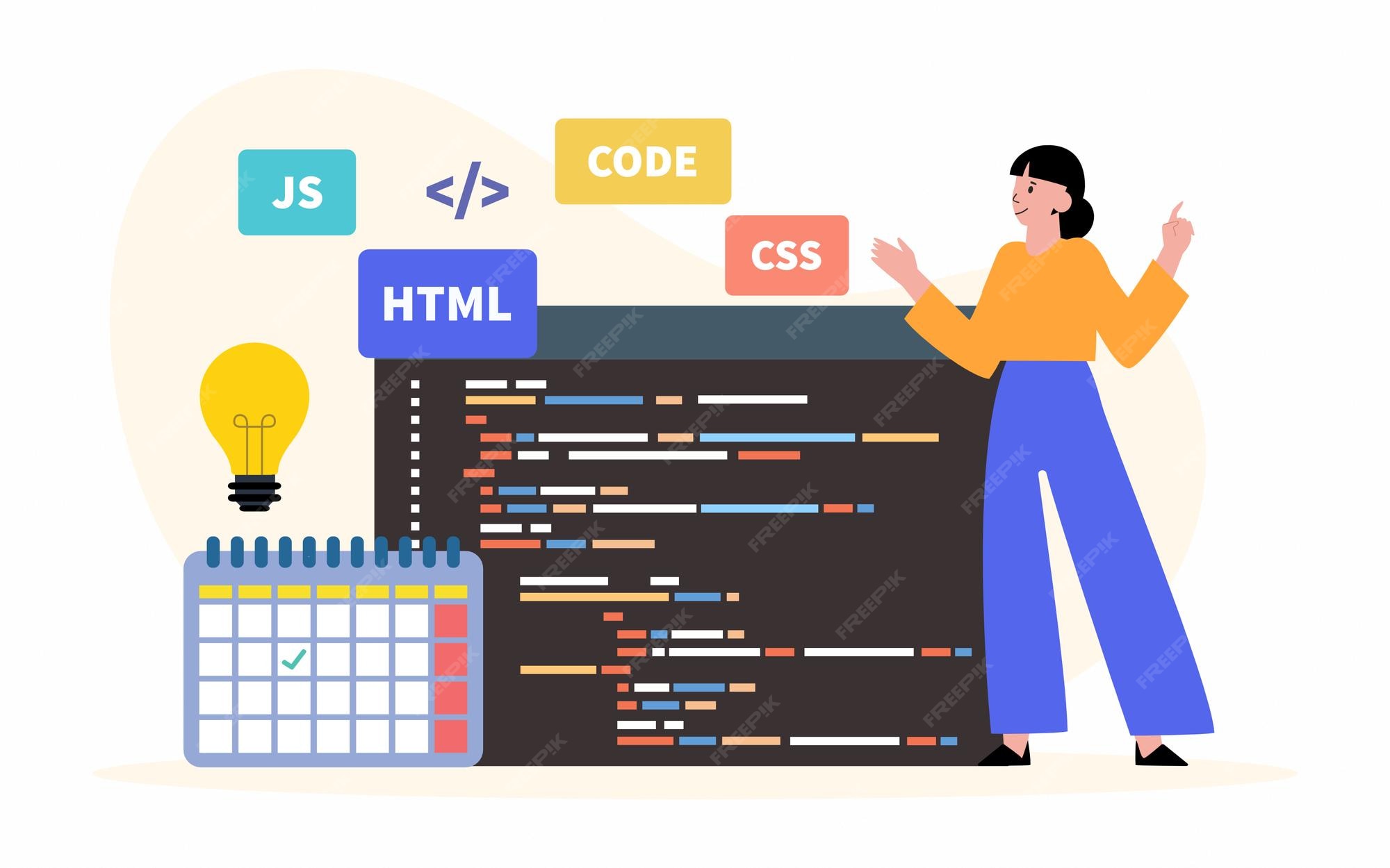 Programação Com A Linguagem De Programação Css Html Js Código Do