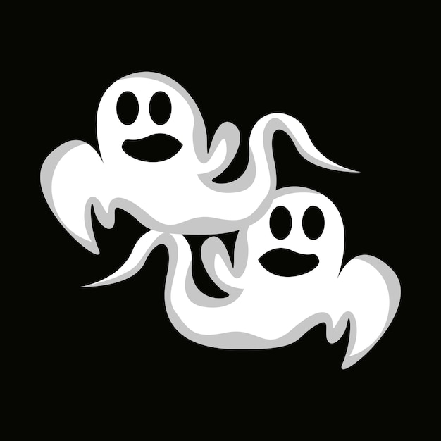 Projeto de logotipo de fantasma ícone de halloween ilustração de ... Projeto de logotipo de fantasma ícone de halloween ilustração de ...