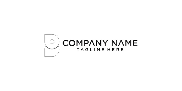 Projeto De Modelo De Logotipo De Letra B Simples Com Vetor Premium De Conceito Moderno Vetor