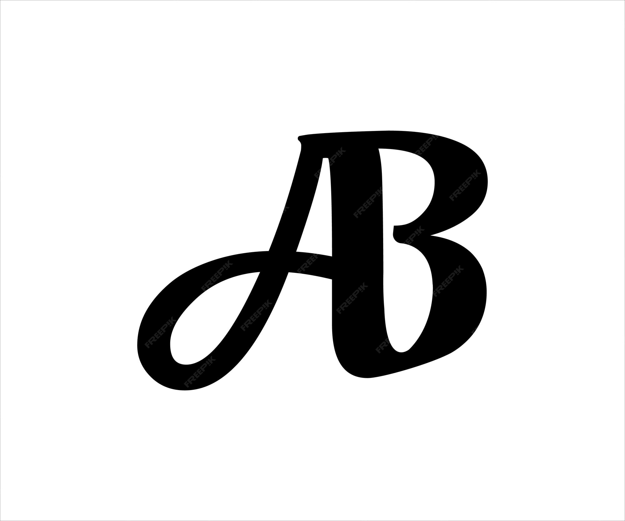 Projeto do logotipo do alfabeto. alfabeto ab, ilustração em vetor letra ... Projeto do logotipo do alfabeto. alfabeto ab, ilustração em vetor letra ...