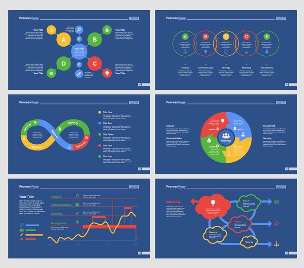 Seis diagramas de fluxo de trabalho conjunto de modelos de slides ... Seis diagramas de fluxo de trabalho conjunto de modelos de slides ...