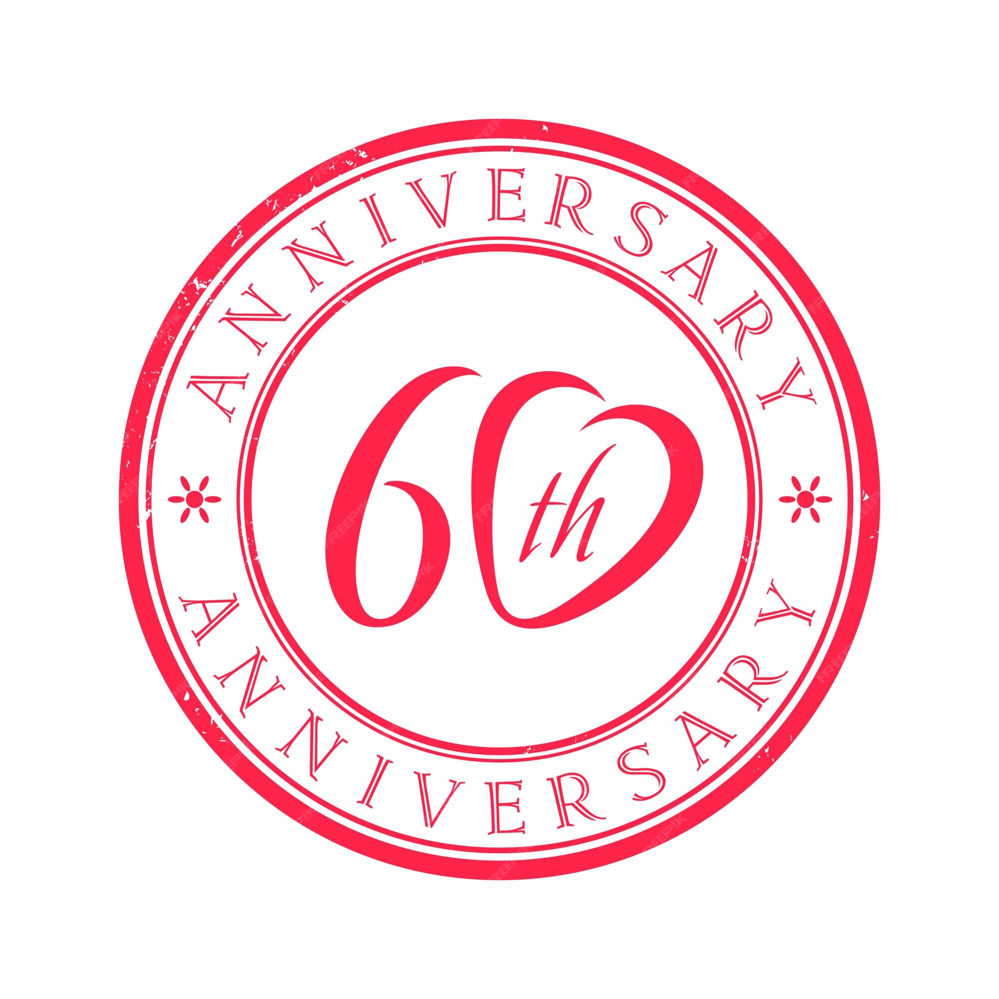 Selo de aniversário de 60 anos. Selo de vetor de aniversário de 60 anos ... Selo de aniversário de 60 anos. Selo de vetor de aniversário de 60 anos ...