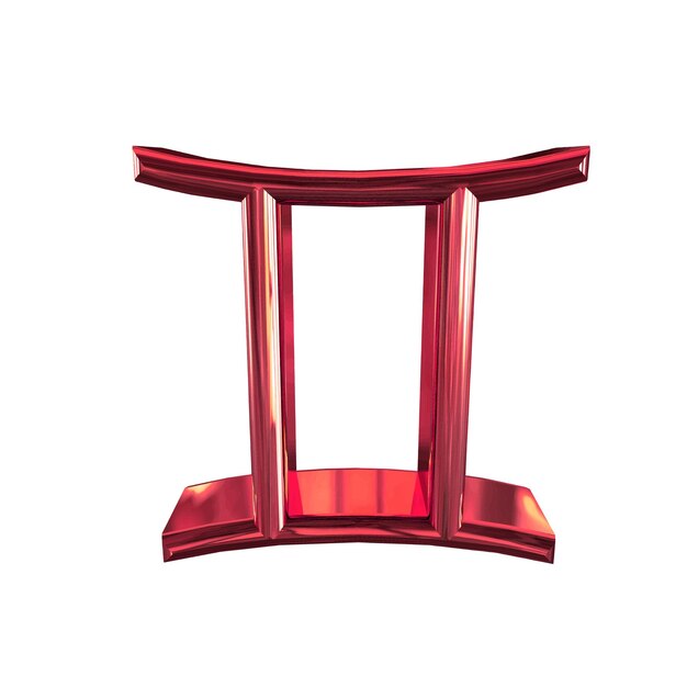 Símbolo Astrológico 3d Do Signo Do Zodíaco Vetor Premium
