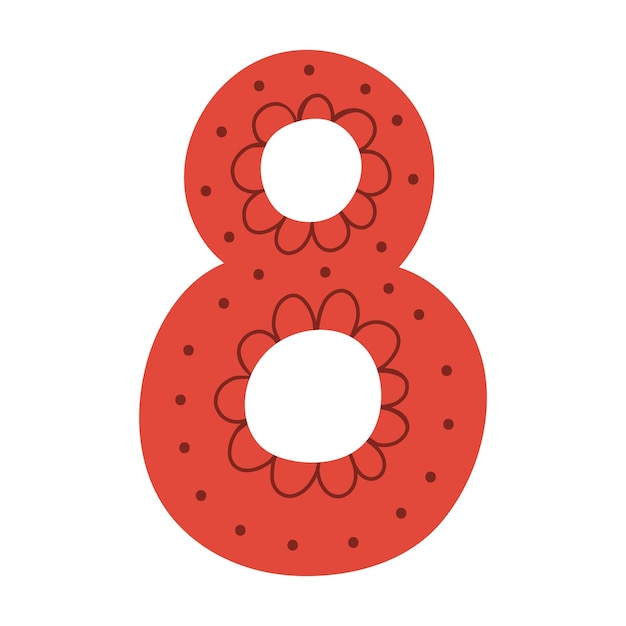 Símbolo do número oito do doodle para crianças números inclinados para ... Símbolo do número oito do doodle para crianças números inclinados para ...