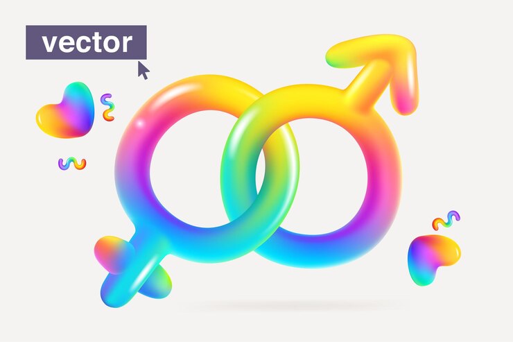 Símbolos De Interseção De Sexo Feminino E Masculino Gênero Homens E