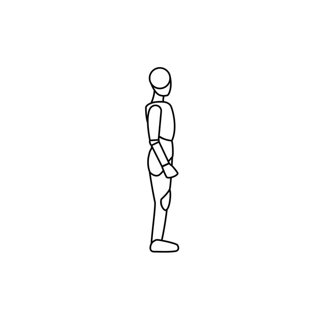 Um desenho de linha de um robô | Vetor Premium Um desenho de linha de um robô | Vetor Premium