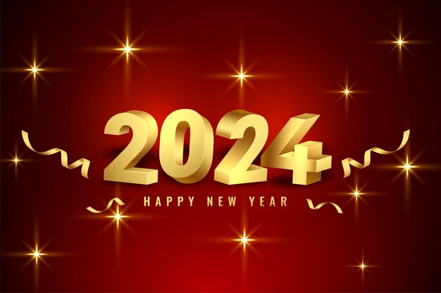 Gelukkig nieuwjaar 2024 uitnodigingskaart in 3D-stijl vector | Gratis ... Gelukkig nieuwjaar 2024 uitnodigingskaart in 3D-stijl vector | Gratis ...